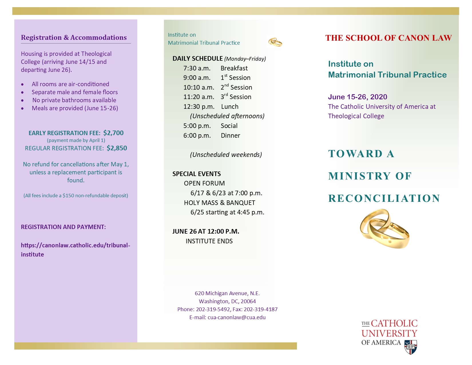 Tribunal Institute - Canon Law - Catholic University - Washington DC | CUA